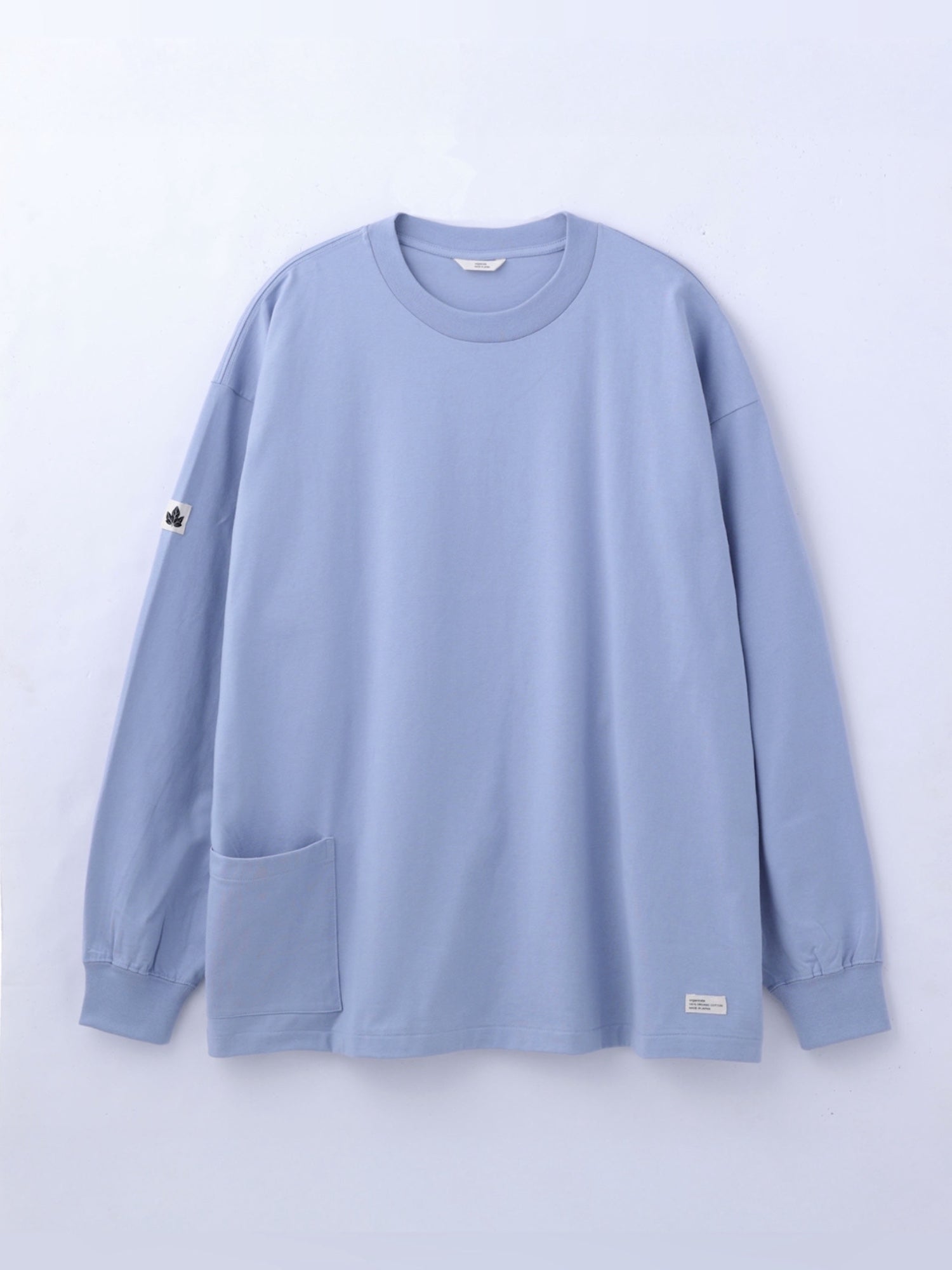 ORGANIC COTTON CHILL POCKET LONG TEE / Blue – FLATBUSH